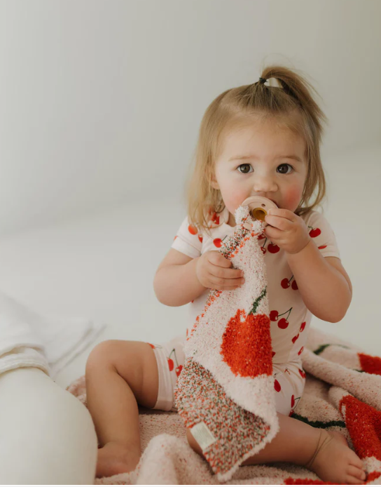 Pacifier Lovey | Cherry Orchard – Baby Sweet Pea's Boutique