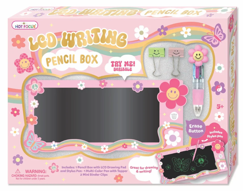 LCD Writing Board Pencil Box Groovy Flower – Baby Sweet Pea's Boutique